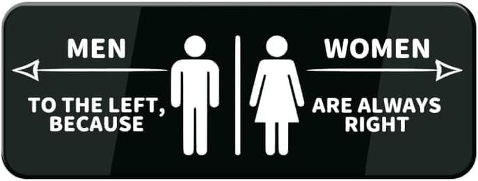 Acrylic Plastic Signs 3x8 Inch Men To The Left Because Women Are Always ...