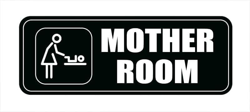 Acrylic Plastic Signs 3x8 Inch Mother Room Door Sign Self Adhesive Door ...
