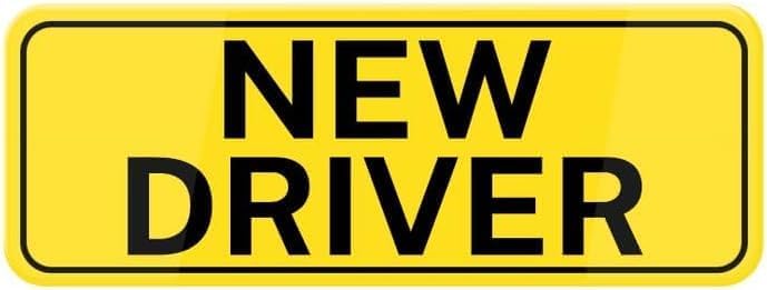 Acrylic Plastic Signs 3x8 Inch New Driver Sign Stickers Acrylic Plaque ...