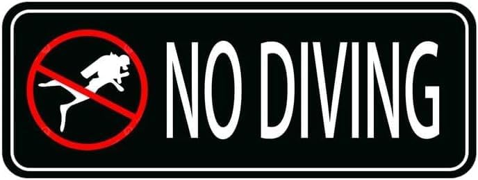 Acrylic Plastic Signs 3x8 Inch No Diving Sign For Door Wall Acrylic ...