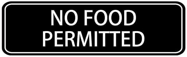 Acrylic Plastic Signs 3x8 Inch No Food Permitted Sign Acrylic Plaque ...