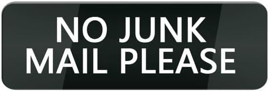 Acrylic Plastic Signs 3x8 Inch No Junk Mail Please Small Rectangular ...