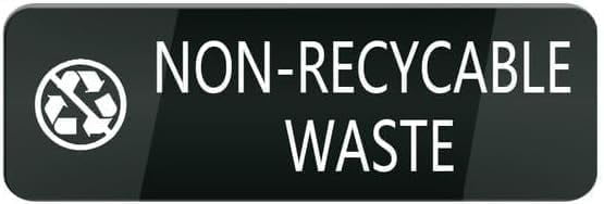 Acrylic Plastic Signs 3x8 Inch Non Recycable Waste Sign For Front Door ...