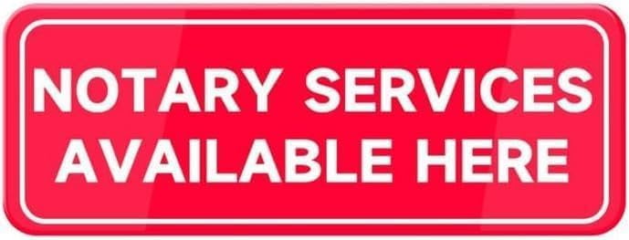 Acrylic Plastic Signs 3x8 Inch Notary Services Available Here Sign For ...