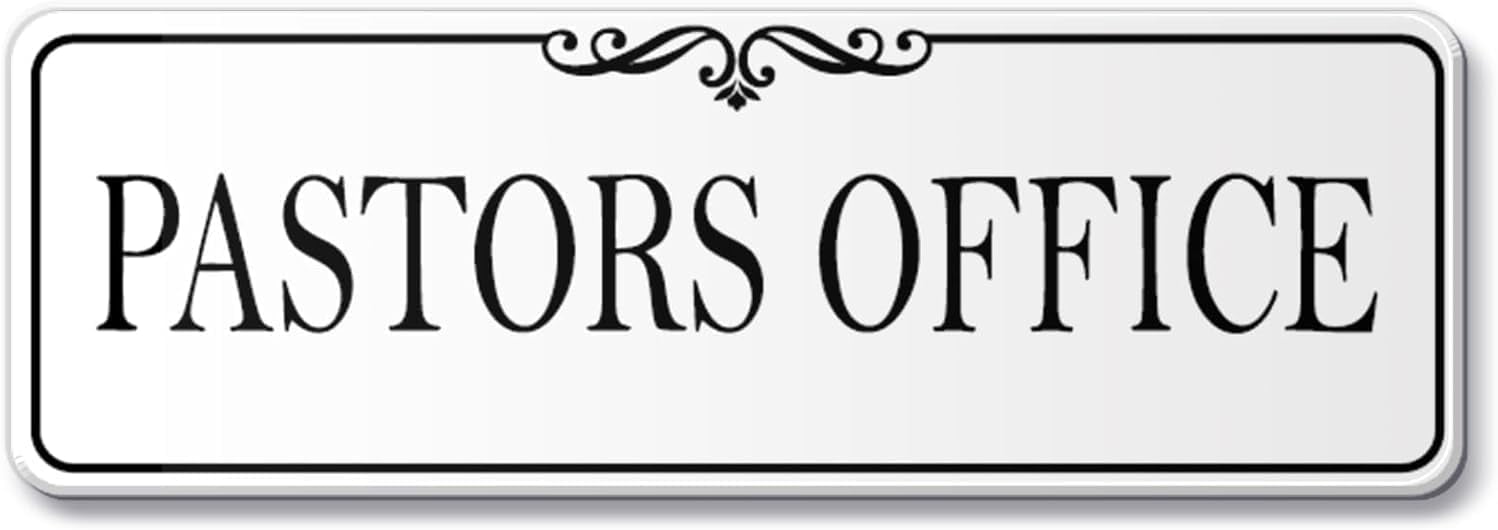 Acrylic Plastic Signs 3x8 Inch Pastors Office Sign Acrylic Door Wall ...