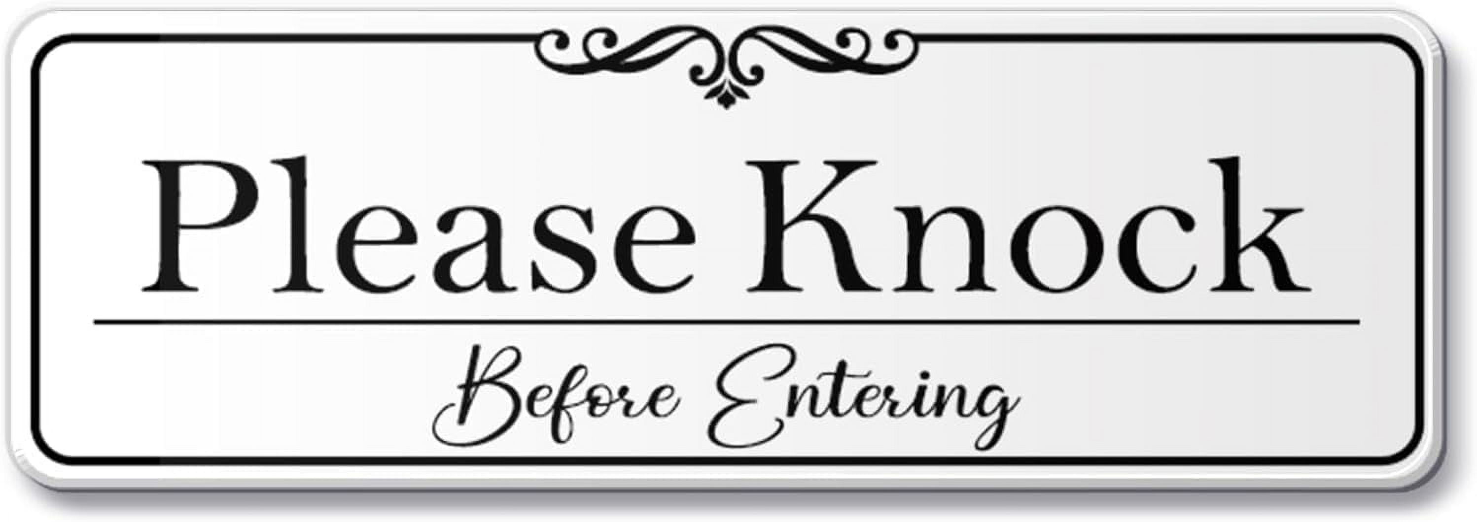 Acrylic Plastic Signs 3x8 Inch Please Knock Before Entering Sign ...