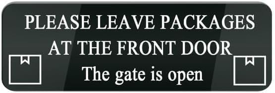 Acrylic Plastic Signs 3x8 Inch Please Leave Packages At The Front Door ...