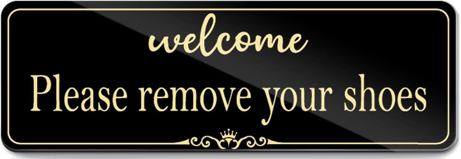 Acrylic Plastic Signs 3x8 Inch Please Remove Your Shoes Sign Acrylic ...