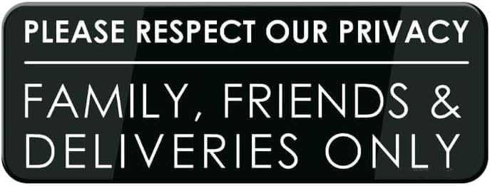 Acrylic Plastic Signs 3x8 Inch Please Respect Our Privacy Family ...