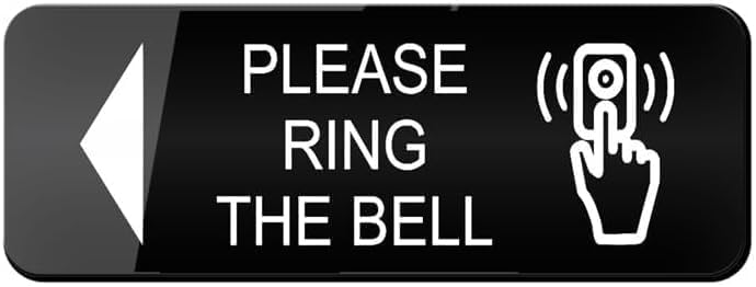 Acrylic Plastic Signs 3x8 Inch Please Ring The Bell With Left Arrow ...