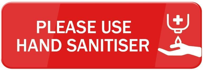 Acrylic Plastic Signs 3x8 Inch Please Use Hand Sanitiser Sign For Rest ...
