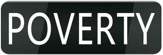 Acrylic Plastic Signs 3x8 Inch Poverty Small Rectangular Sign For House ...
