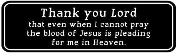 Acrylic Plastic Signs 3x8 Inch Prayer Sign Thank You Lord Blood Of ...