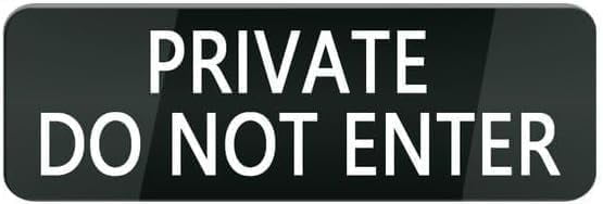 Acrylic Plastic Signs 3x8 Inch Private Do Not Enter Sign For House ...