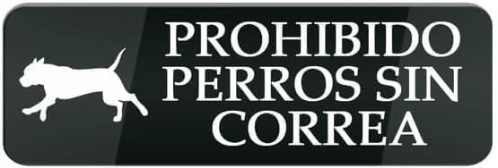 Acrylic Plastic Signs 3x8 Inch Prohibido Perros Sin Correa Sign For ...