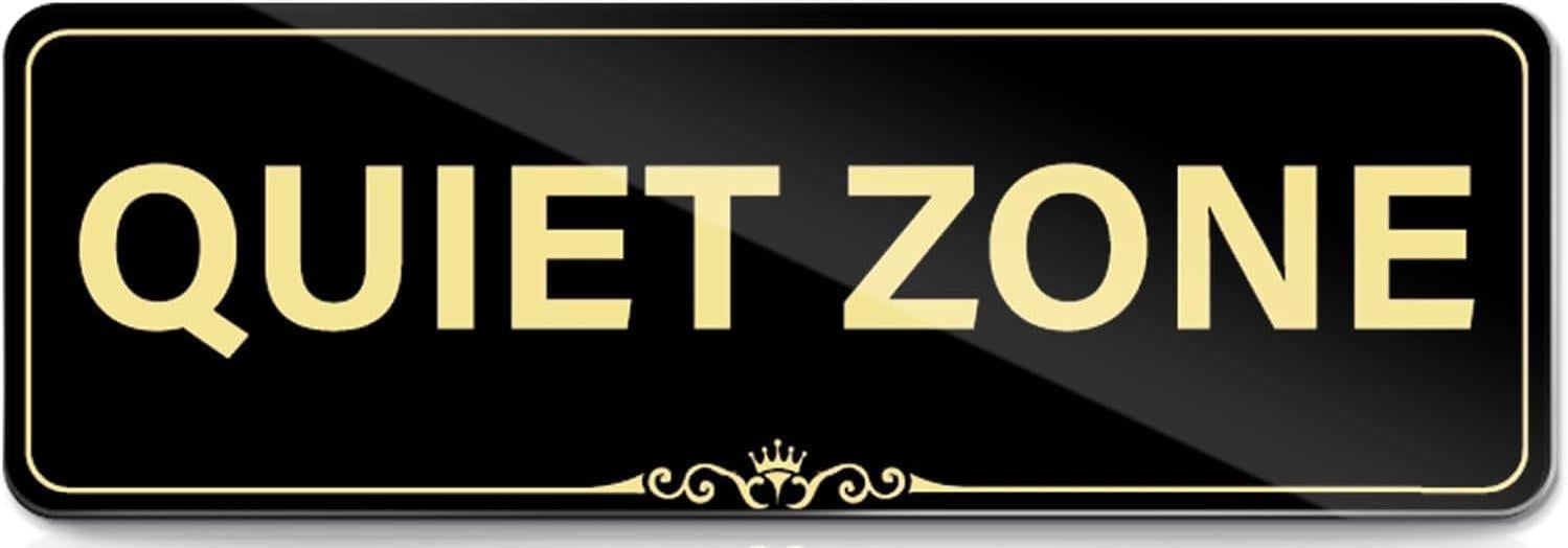 Acrylic Plastic Signs 3x8 Inch Quiet Zone Sign Acrylic Door Wall ...