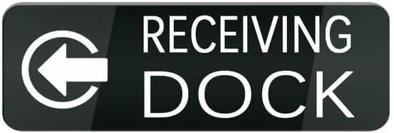 Acrylic Plastic Signs 3x8 Inch Receiving Dock Stylish & Prominent ...