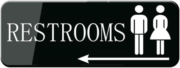 Acrylic Plastic Signs 3x8 Inch Restroom Sign For Office Door Wall ...
