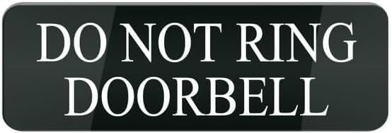 Acrylic Plastic Signs 3x8 Inch Do Not Ring Doorbell Sign For House ...