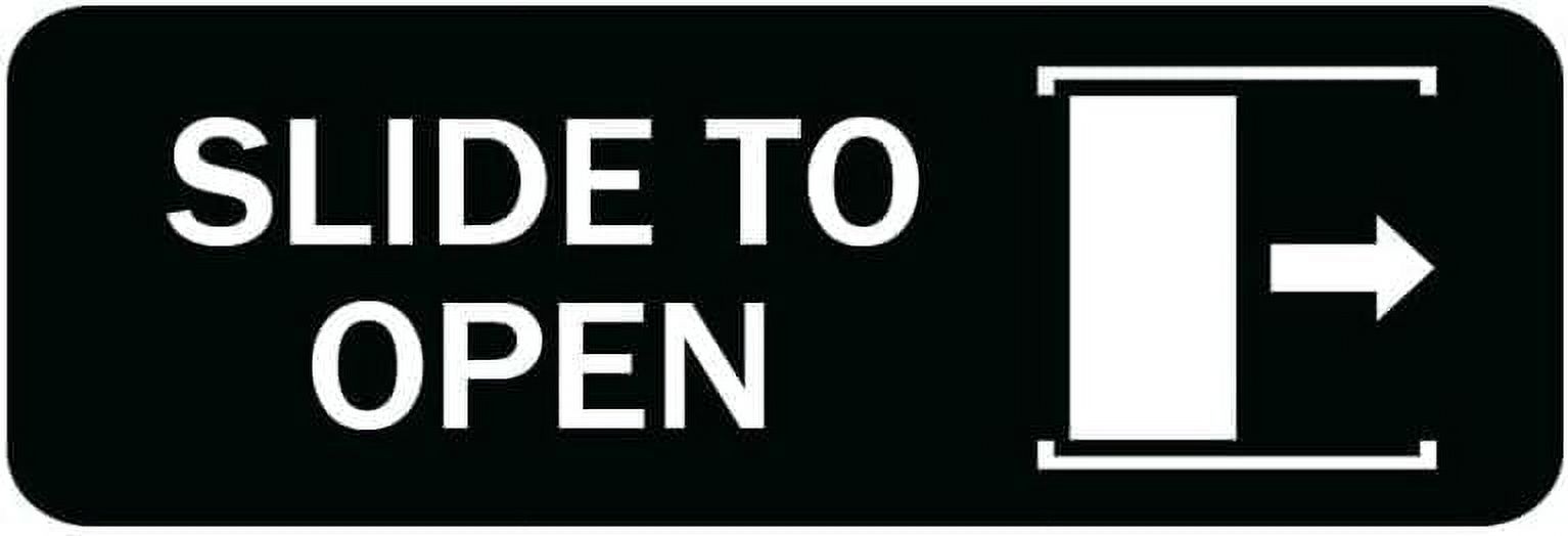 Acrylic Plastic Signs 3x8 Inch Slide To Open Sign For House Strong Self ...