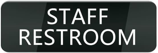 Acrylic Plastic Signs 3x8 Inch Staff Restroom Sign For Front Door Signs ...