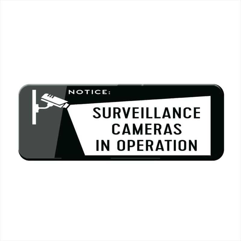 Acrylic Plastic Signs 3x8 Inch Surveillance Cameras In Operation Sign ...