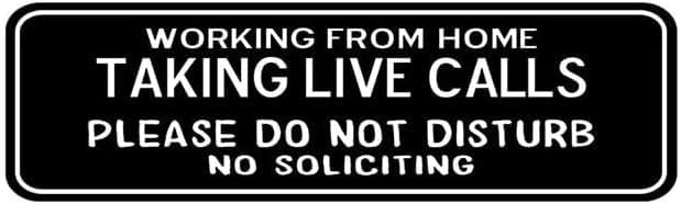 Acrylic Plastic Signs 3x8 Inch Taking Live Calls Sign Working From Home ...