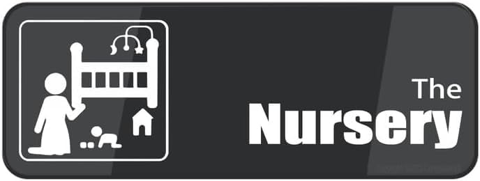 Acrylic Plastic Signs 3x8 Inch The Nursery Sign Self Adhesives Sign For ...