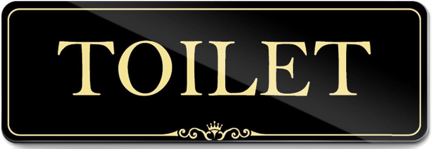 Acrylic Plastic Signs 3x8 Inch Toilet Sign Acrylic Door Wall Signage ...