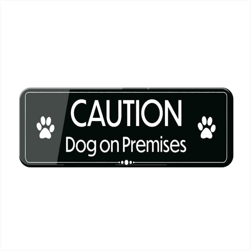 Acrylic Plastic Signs 3x8 Inch For Wallcaution Dog On Premises Sign ...