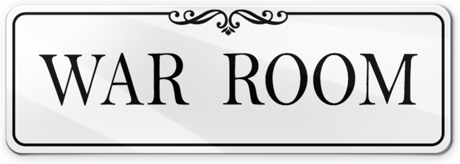 Acrylic Plastic Signs 3x8 Inch War Room Sign Acrylic Door Wall Signage ...