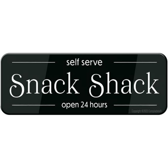 Acrylic Plastic Snack Shack Sign - Self Serve, 24 Hours, 9" x 3", Easy ...