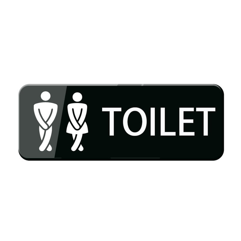 Acrylic Plastic Toilet Sign Restroom Directional Sign Men Women ...