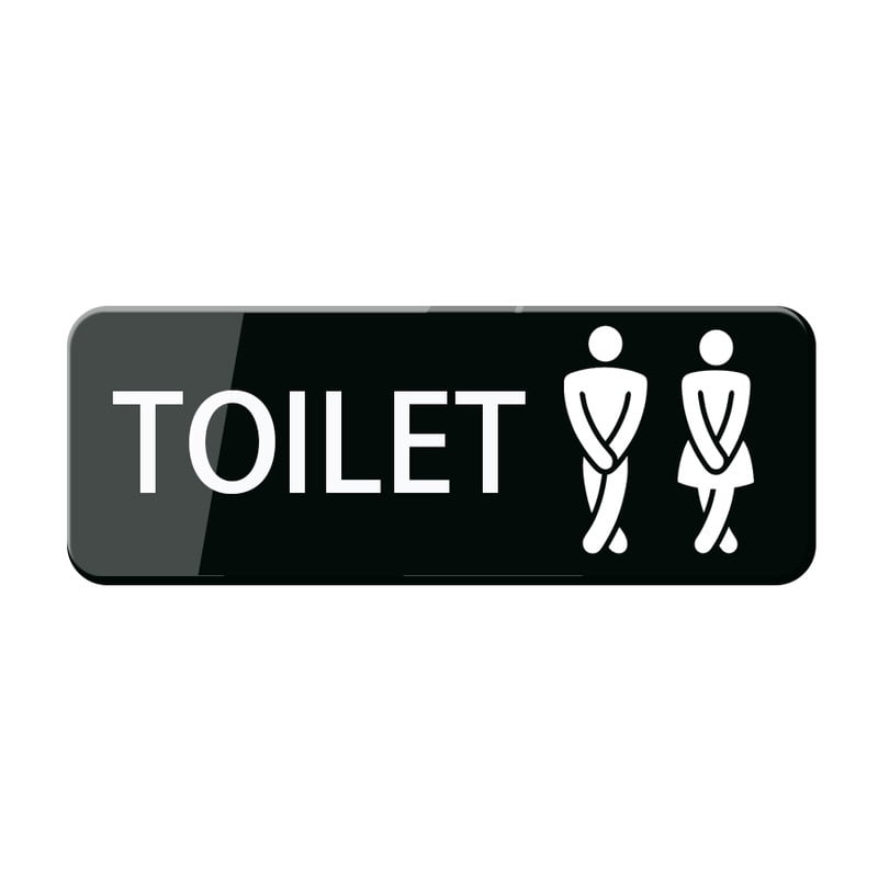 Acrylic Plastic Toilet Sign Restroom Directional Sign Men Women ...