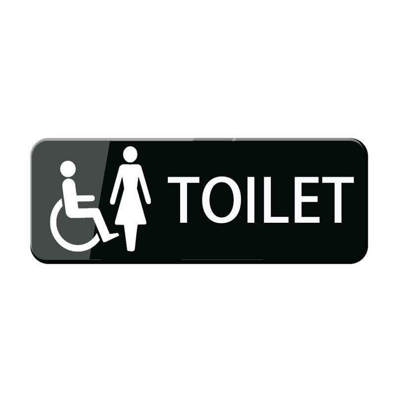 Acrylic Plastic Toilet Sign Restroom Directional Sign Men Women ...