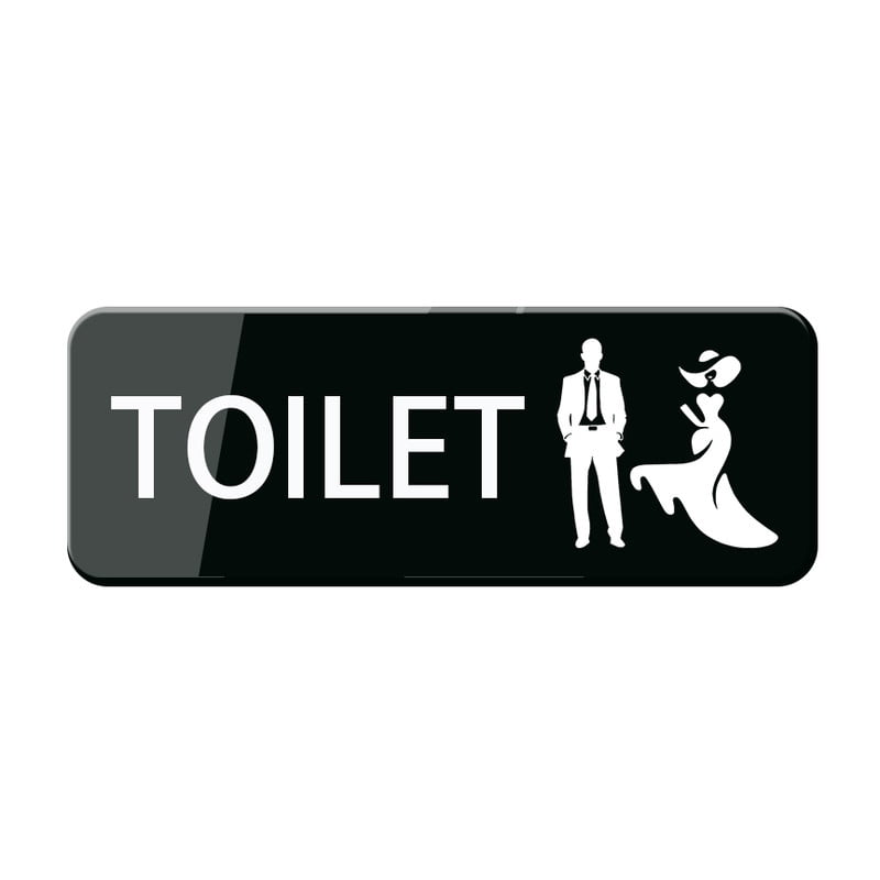 Acrylic Plastic Toilet Sign Restroom Directional Sign Men Women ...
