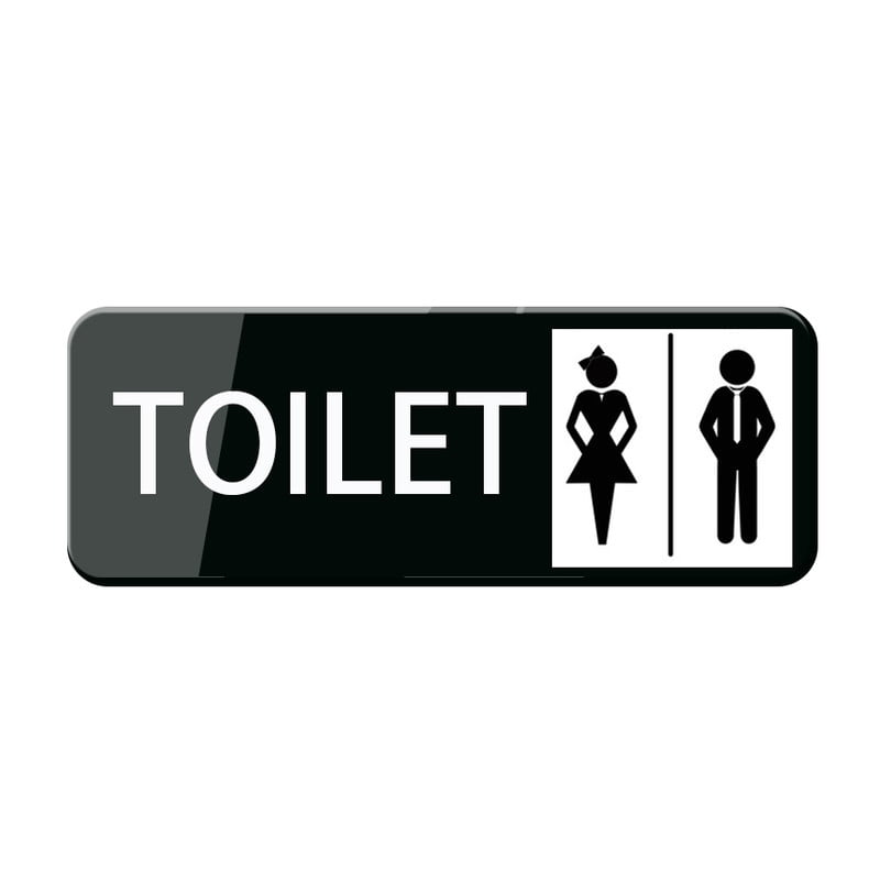 Acrylic Plastic Toilet Sign Restroom Directional Sign Men Women ...