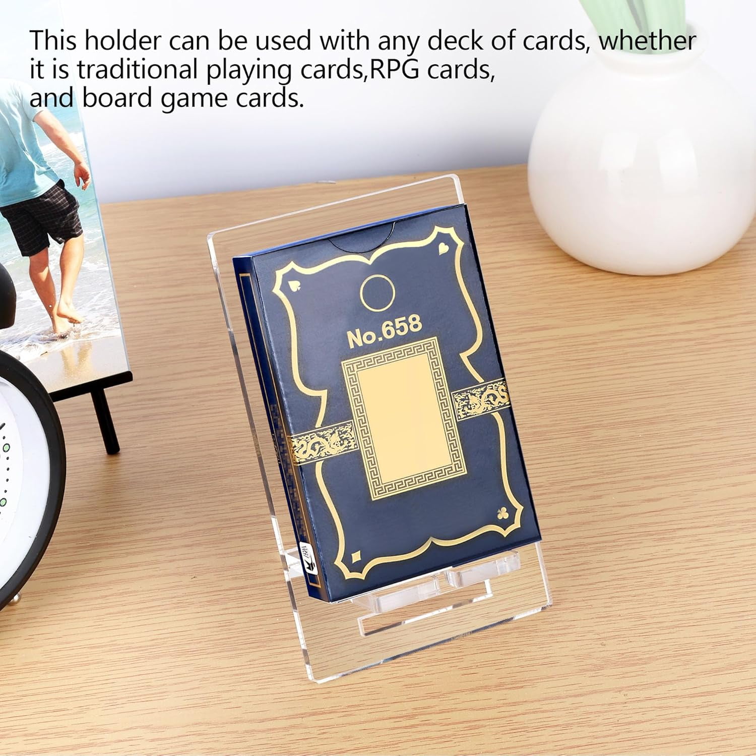 Acrylic Playing Card Display Stand 2pc,Baseball Card Display,Trading Card Display,Adjustable ...