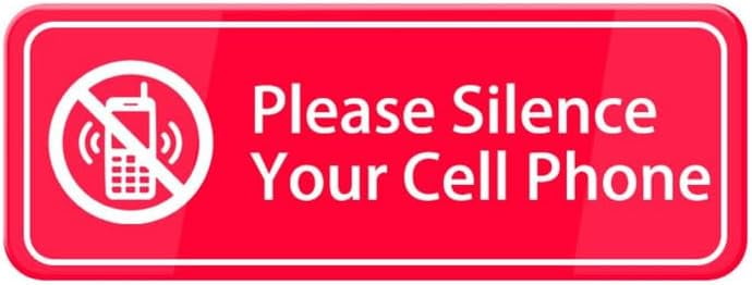 Acrylic Please Silence Your Cell Phone Sign Acrylic Warning Sign, Door ...