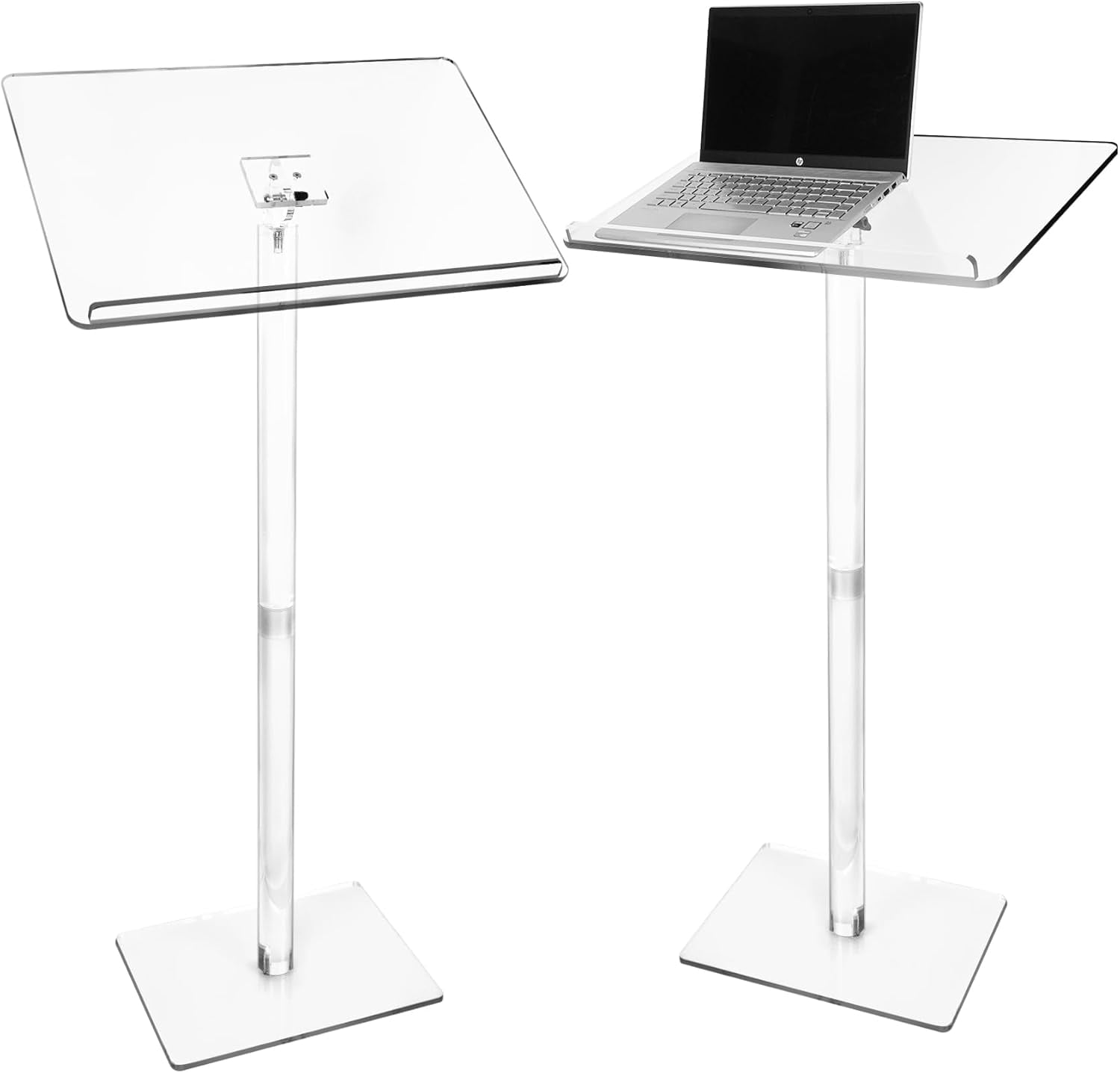 Acrylic Podium Stand, 44in Portable Floor Stand for Churche Lectern ...
