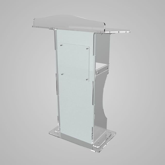 Classic Concepts Acrylic Podium Stand – Portable Modern Lectern for ...