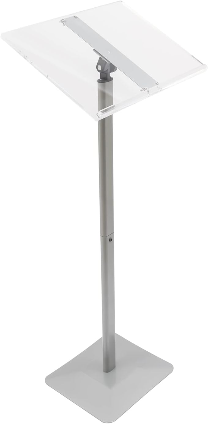 Acrylic Podium Stand, Portable Podium Stand Adjustable Acrylic Podium ...