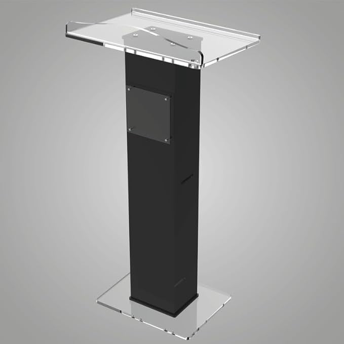 Classic Concepts Acrylic Podium Stand – Portable Modern Lectern for ...