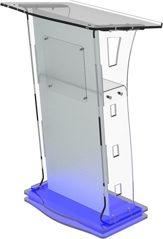 Classic Concepts Acrylic Podium Stand – Portable Modern Lectern for Church, Conference, Events ...