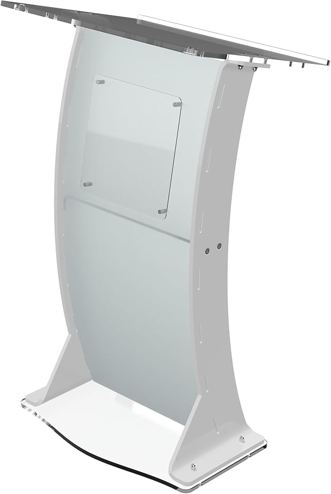 Classic Concepts Acrylic Portable Podium White Pillars, Top-Bottom ...