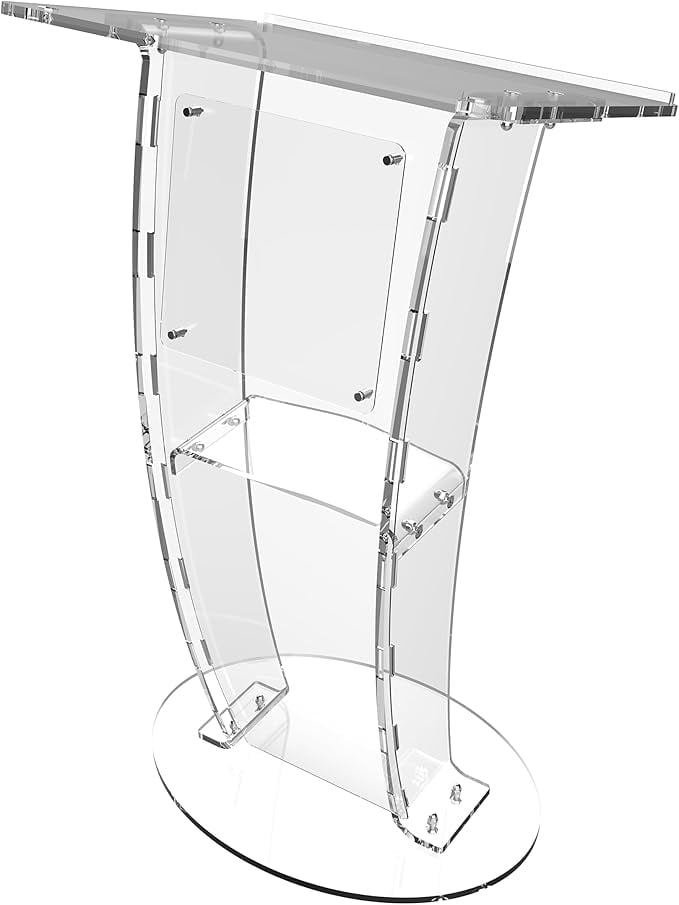 Acrylic Podium Stand for Churches,Conference | Portable Modern Podium ...