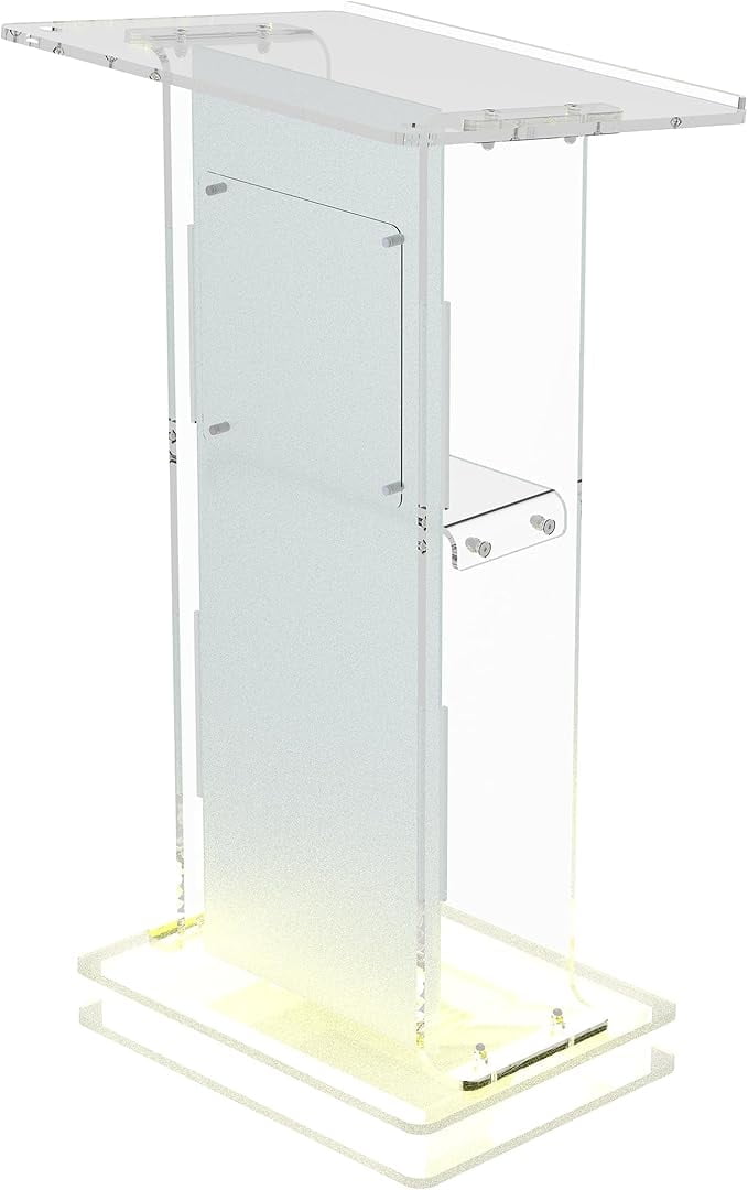 Classic Concepts Acrylic Podium Stand – Portable Modern Lectern for ...