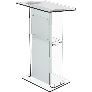 EQCOTWEA Church Podium Clear Transparent Lectern Acrylic Plexiglass ...