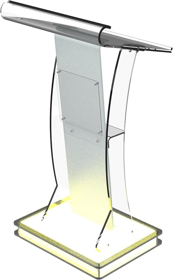 Classic Concepts Acrylic Portable Podium, Clear Frosted with LED Base ...