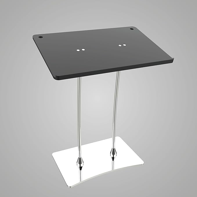 Classic Concepts Acrylic & Stainless Steel Portable Podium, Black Top ...